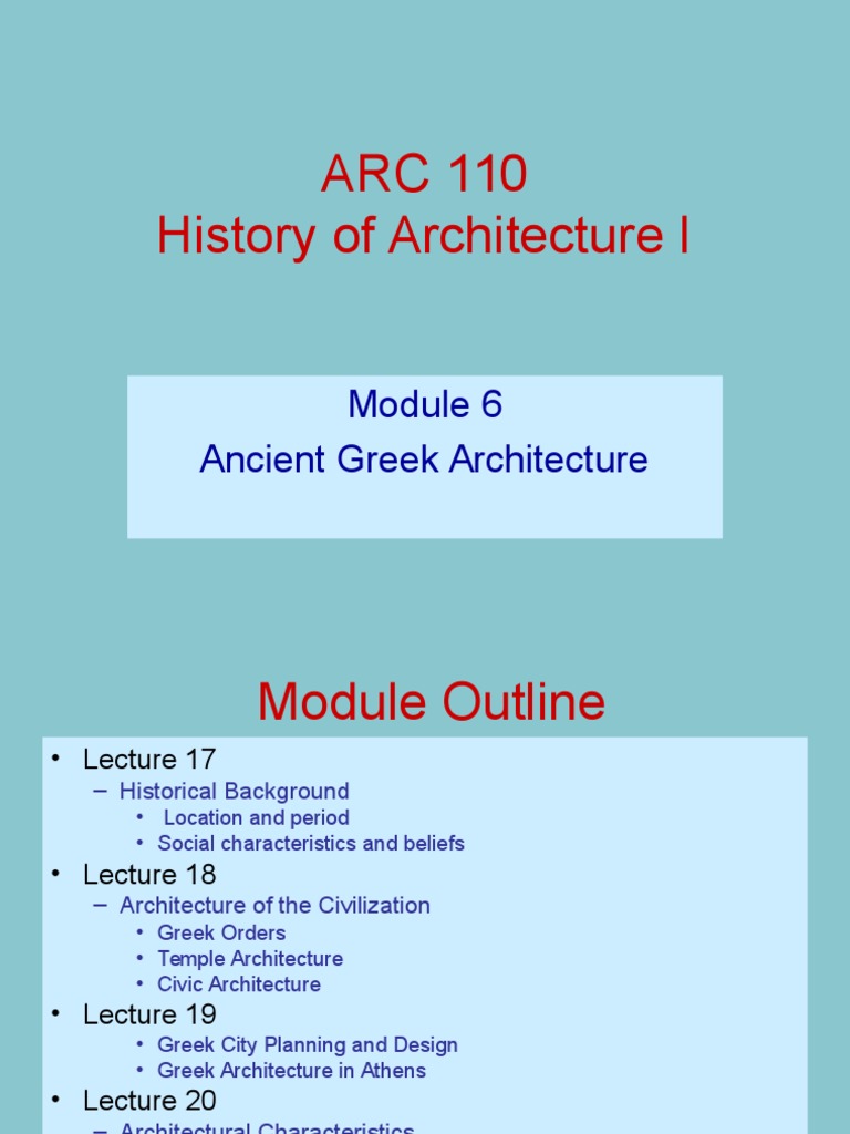 Greek Architecture Final | PDF | Classical Greece | Macedonia (Ancient ...
