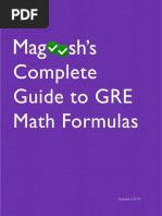 GRE Math Cheat Sheet | PDF | Area | Graduate Record Examinations