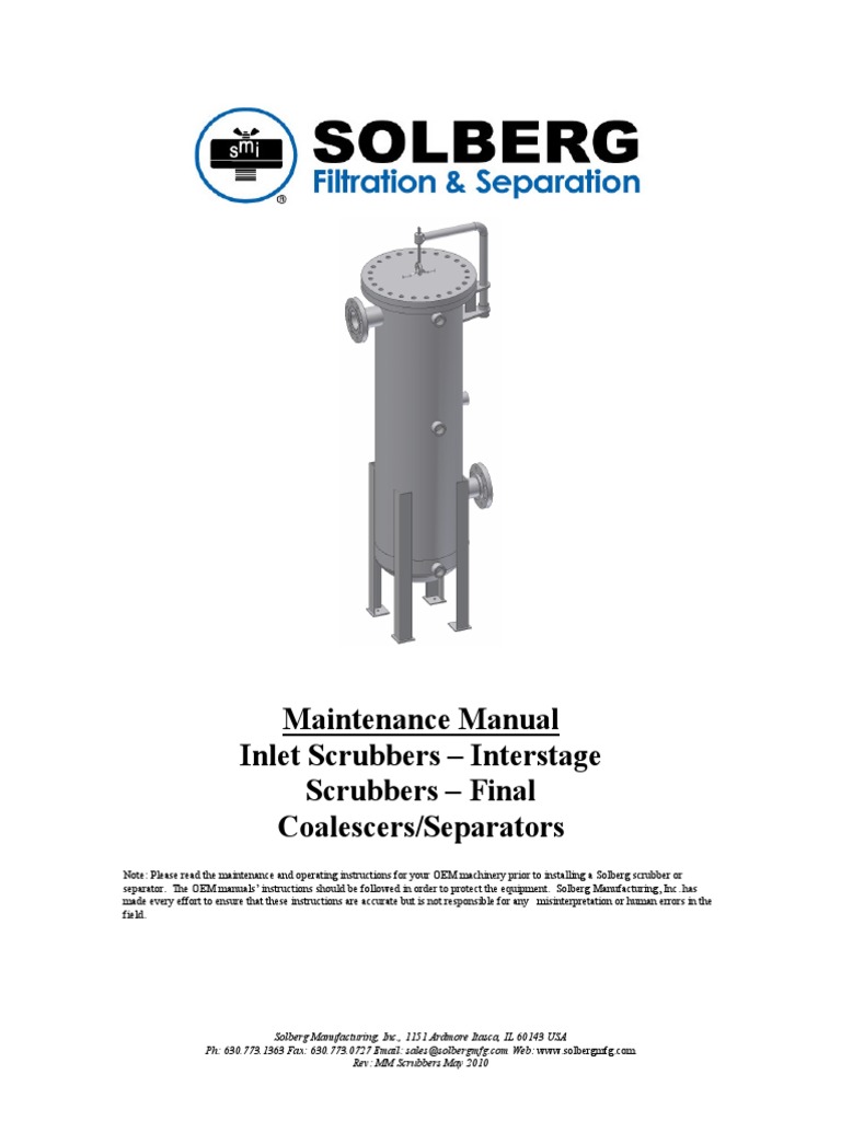 Maintenance Manual Scrubbers | PDF