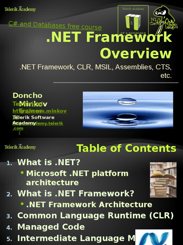 Dot net-framework-overview.pptx | Microsoft Visual Studio | Component ... Dot net-framework-overview.pptx | Microsoft Visual Studio | Component ...