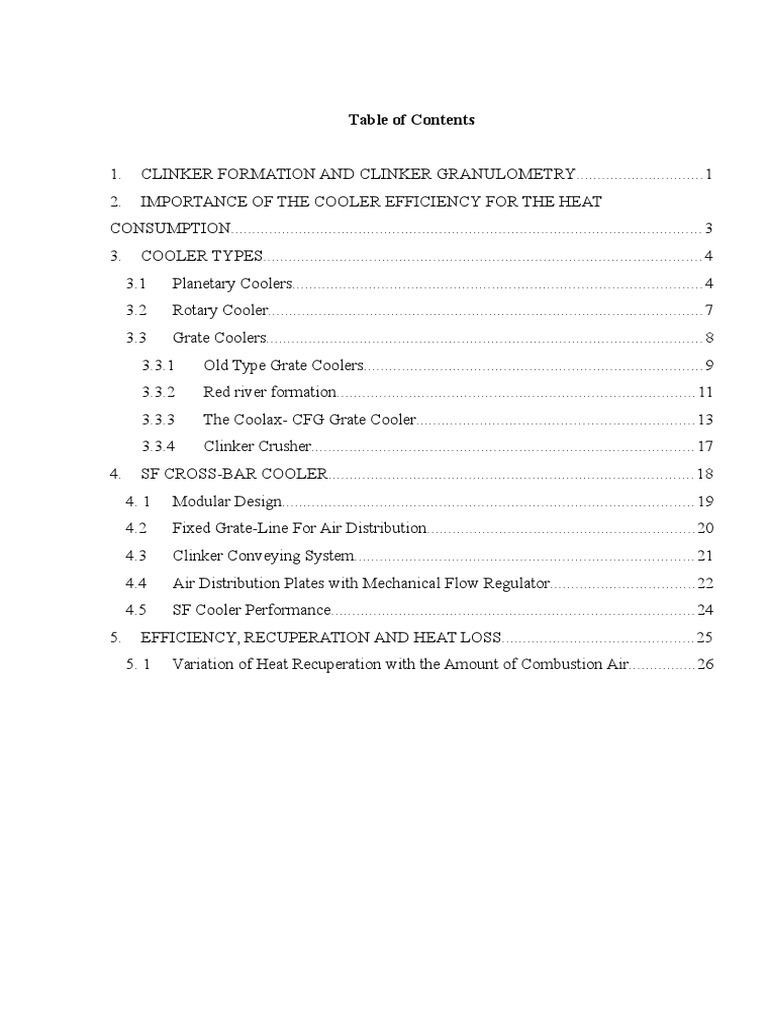 Clinker Cooler Systems in Cement Plants | PDF | Home & Garden ...