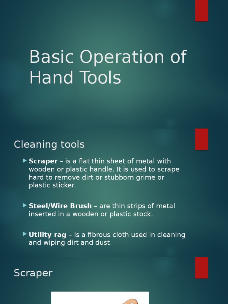 Basic Operation of Hand Tools | Download Free PDF | Sheet Metal | Screw