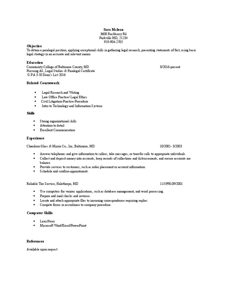 Sara Mclean Resume Final | PDF