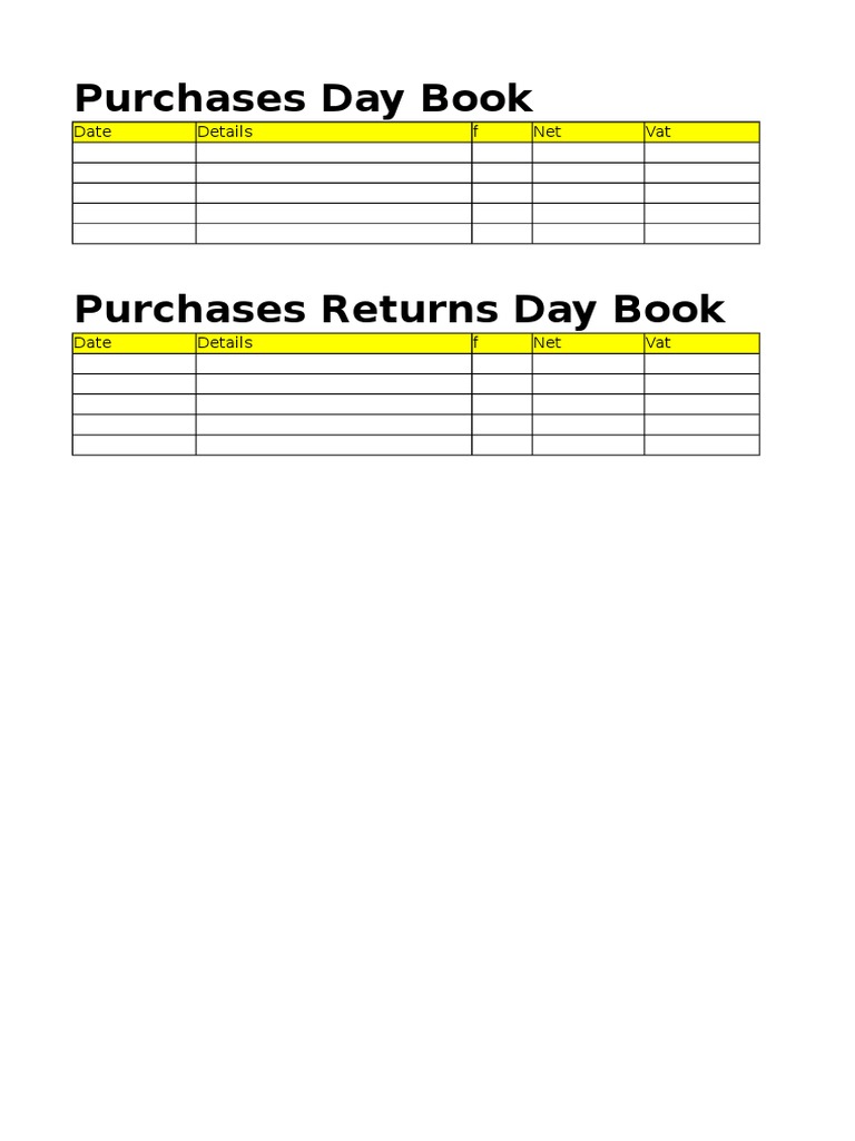 Day Book Formats Overview | PDF | Business