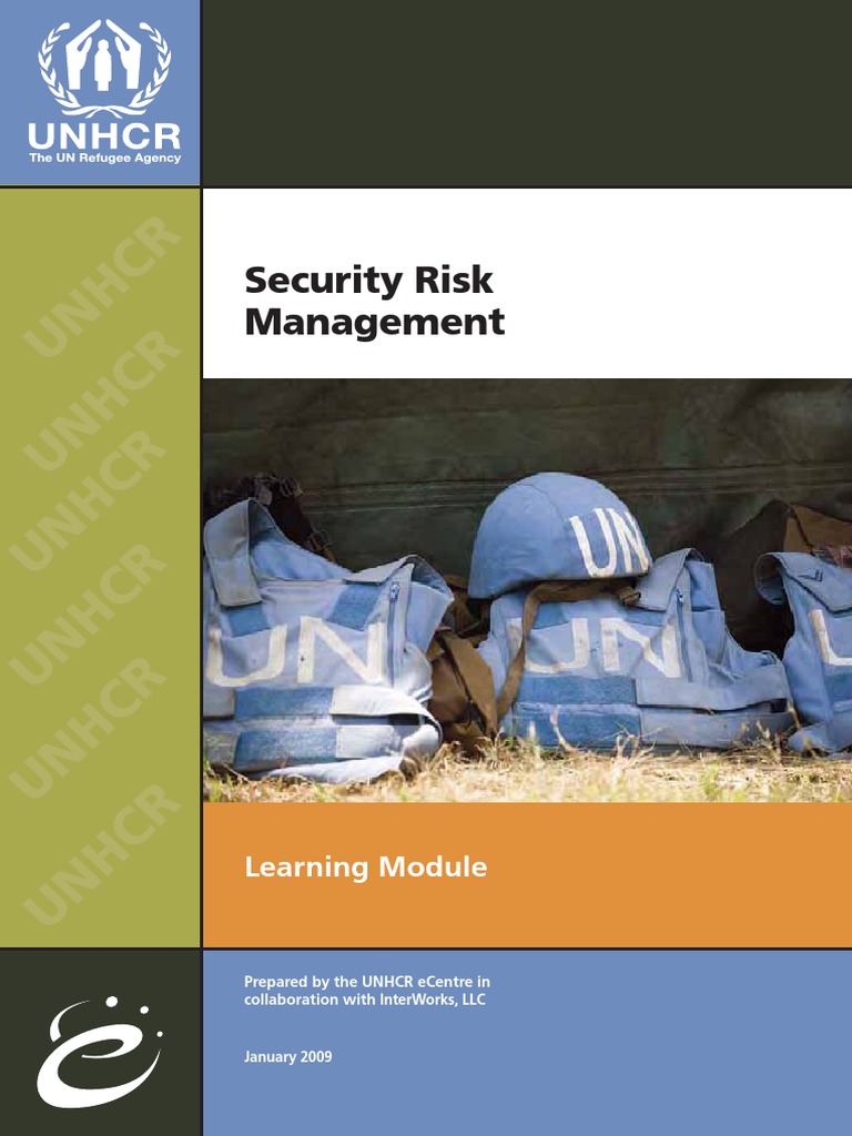 UNHCR - Security Risk Management | PDF | Risk Management | Threat ...