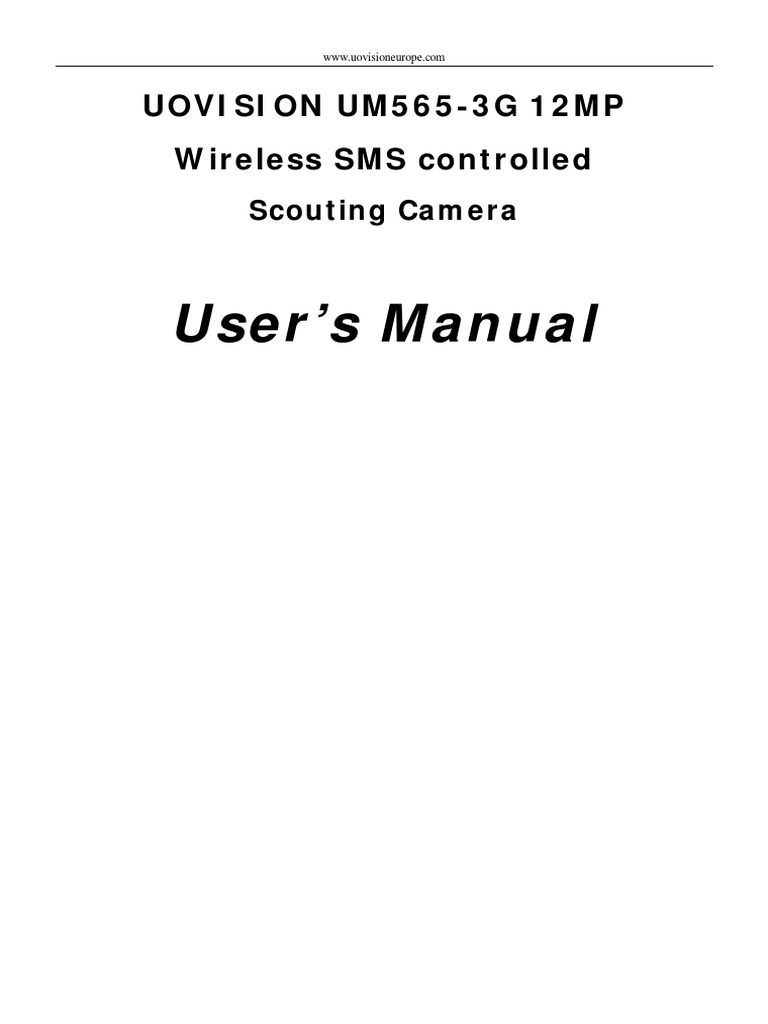 Uovision UM565 3G 12MP-English User Manual | PDF | Short Message ...