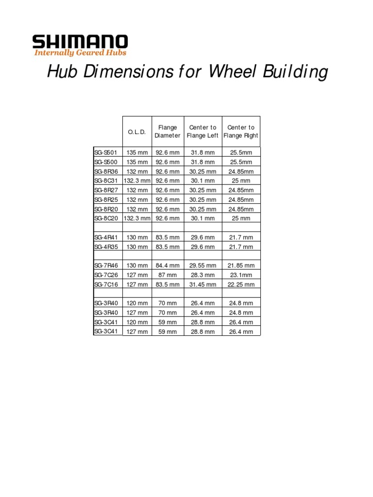 08) Hub Dimensions | PDF