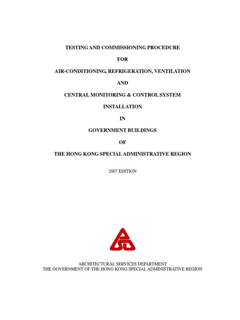 MVAC Testing & Commissioning Procedure - 2007 | PDF | Duct (Flow ...