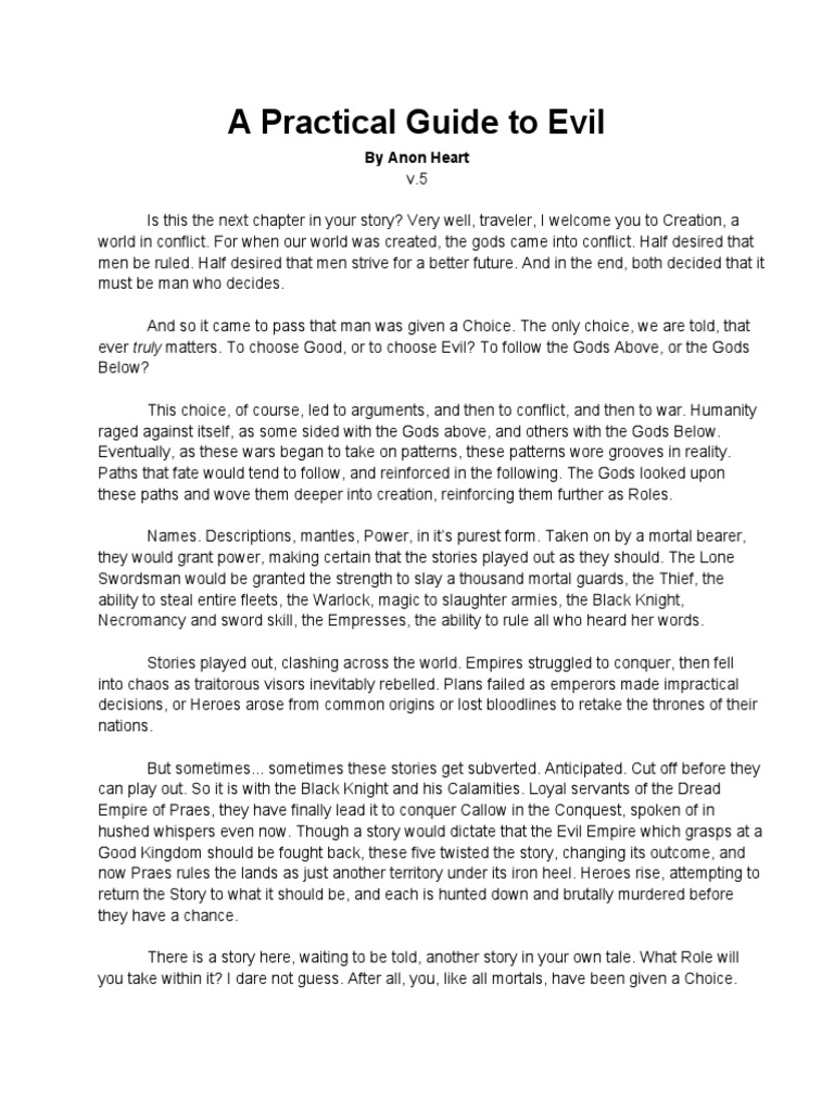 The Black Knight's Choice in Evil | PDF | Magic (Paranormal) | Destiny