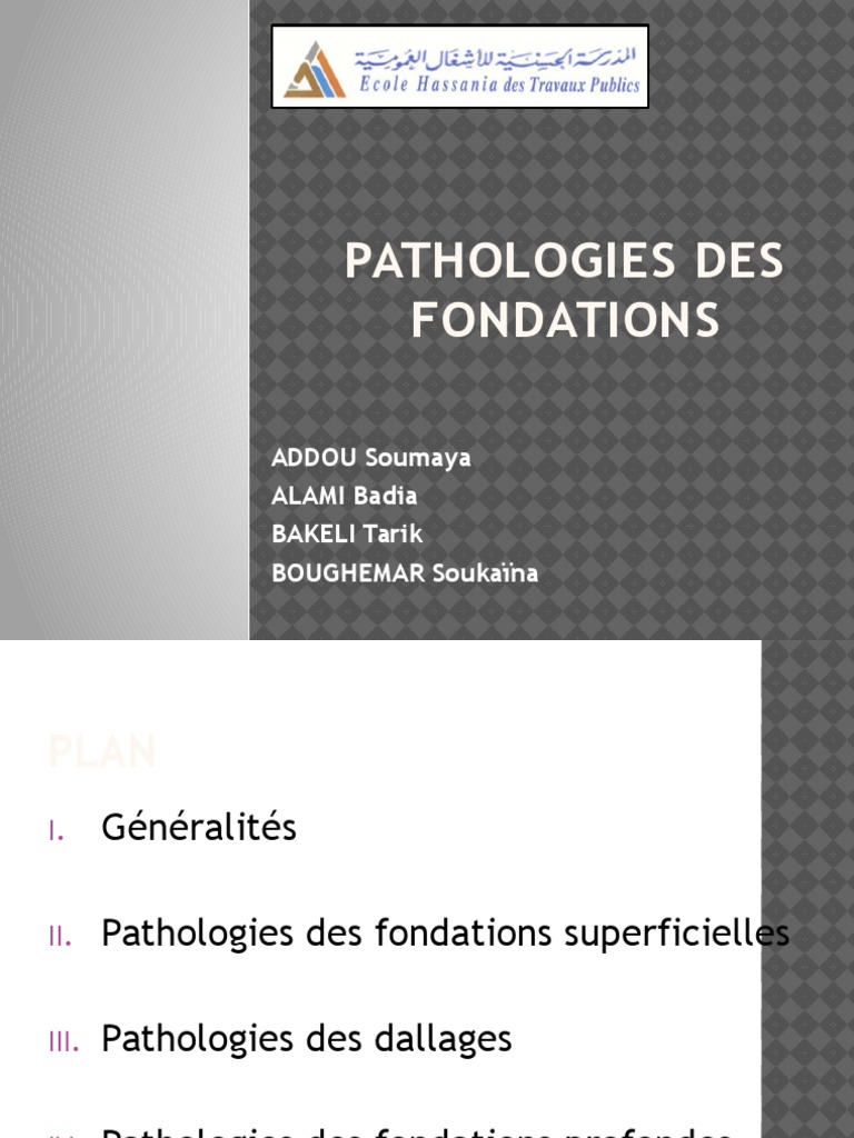 Pathologies Fondations | PDF | Fondation (construction) | Génie du bâtiment