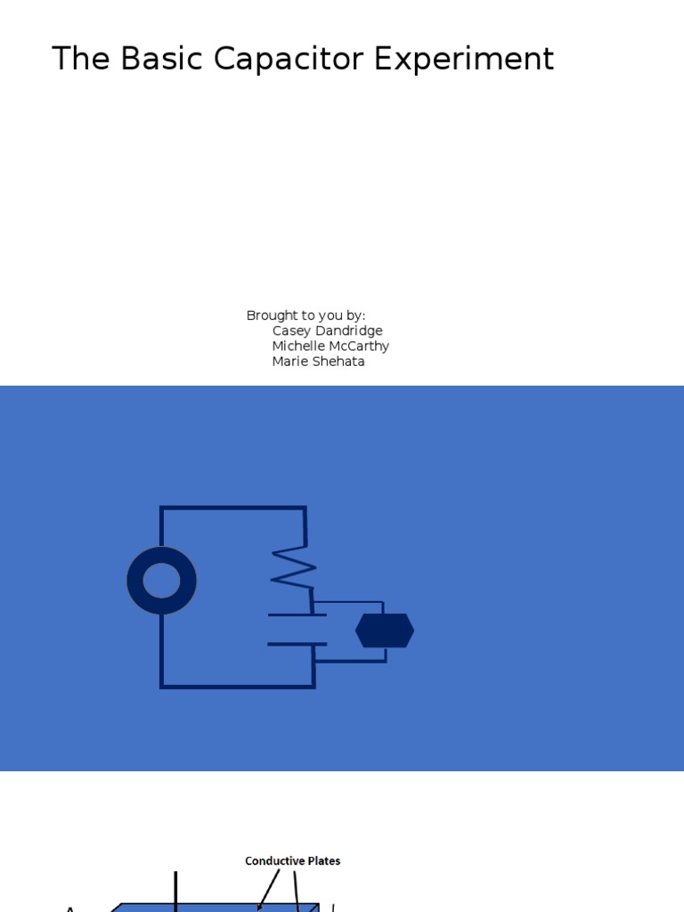 The Basic Capacitor Experiment | PDF
