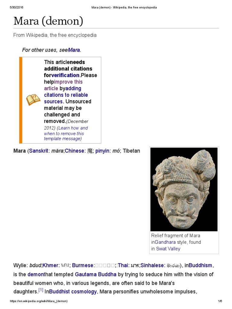 Mara (Demon) | PDF | Indian Religions | Buddhist Philosophical Concepts