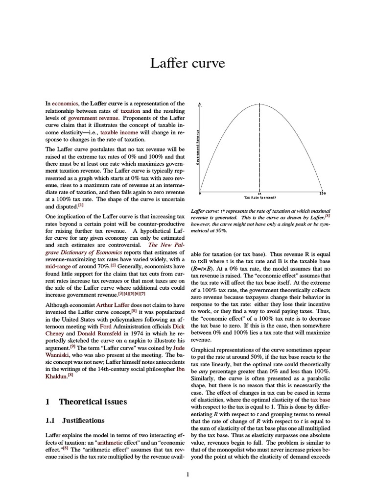 Laffer Curve | PDF | Supply Side Economics | Laffer Curve
