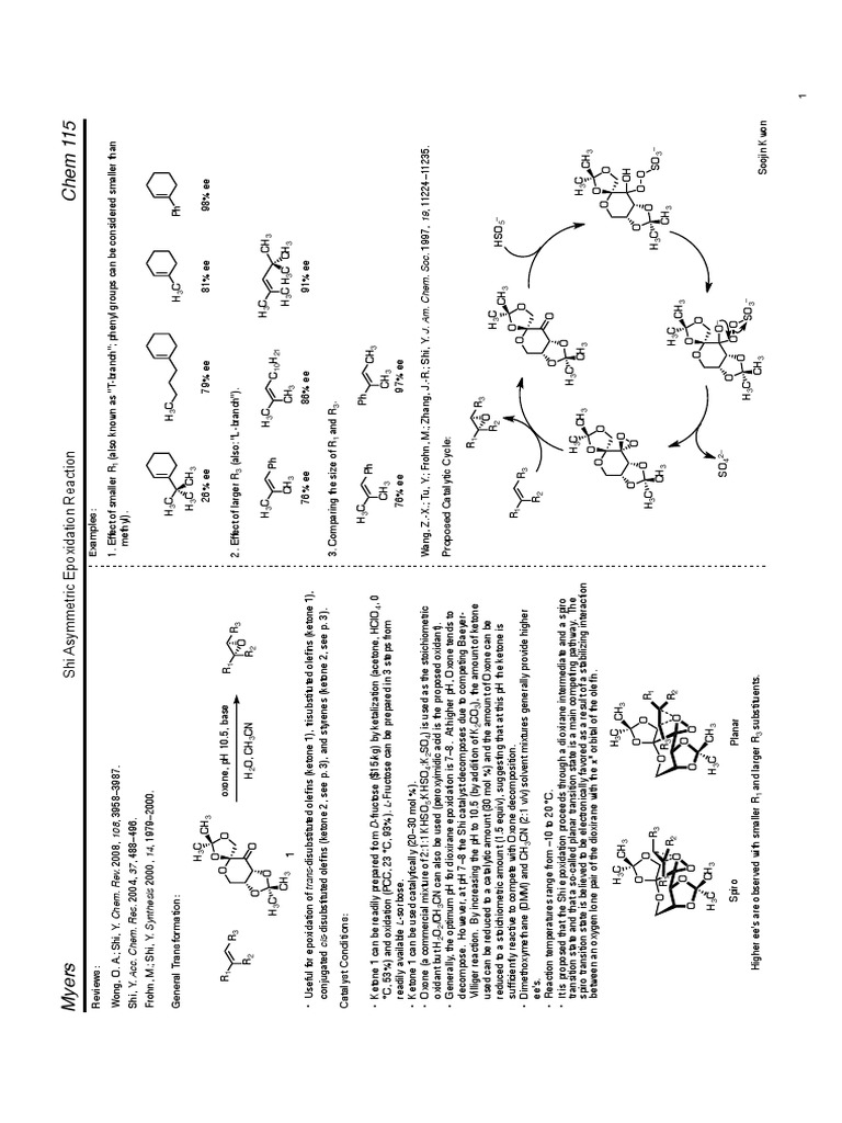 Shi Epoxidation | Organic Chemistry | Organic Reactions