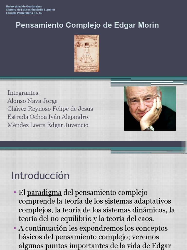 Pensamiento Complejo de Edgar Morín (1) | Complejidad | Conocimiento
