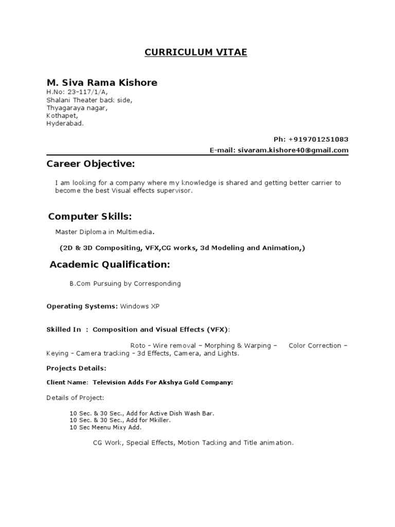 Kishore Resume | PDF