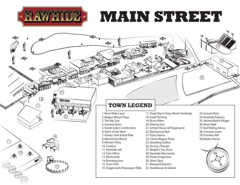 Rawhide Map 0815 | PDF | Western Style Riding | Rodeo