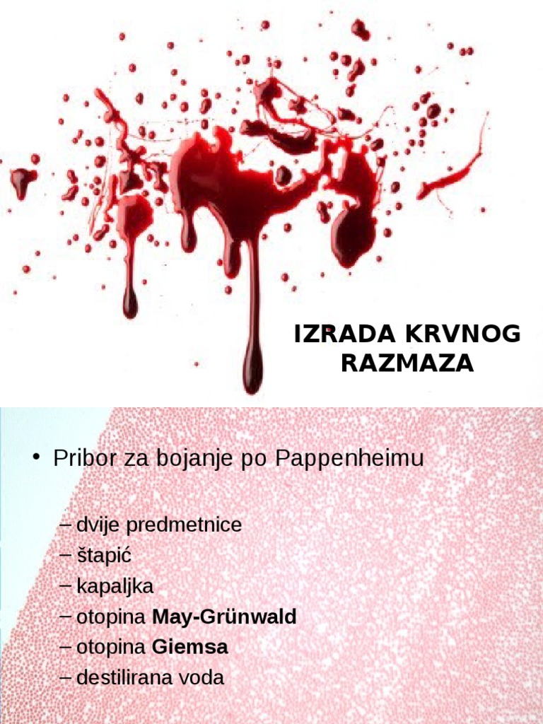 Krvni Razmaz PDF | PDF