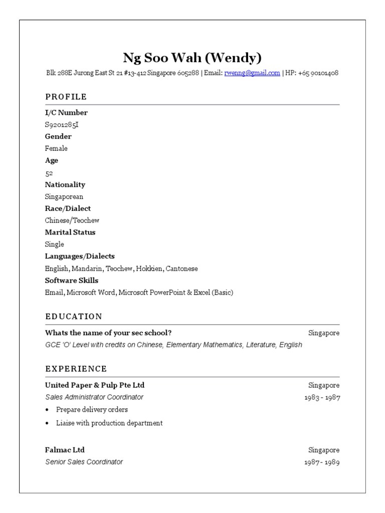 Wendy Resume | PDF