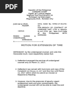 Motion For Extension of Time | PDF | Government Institutions | Separation Of Powers