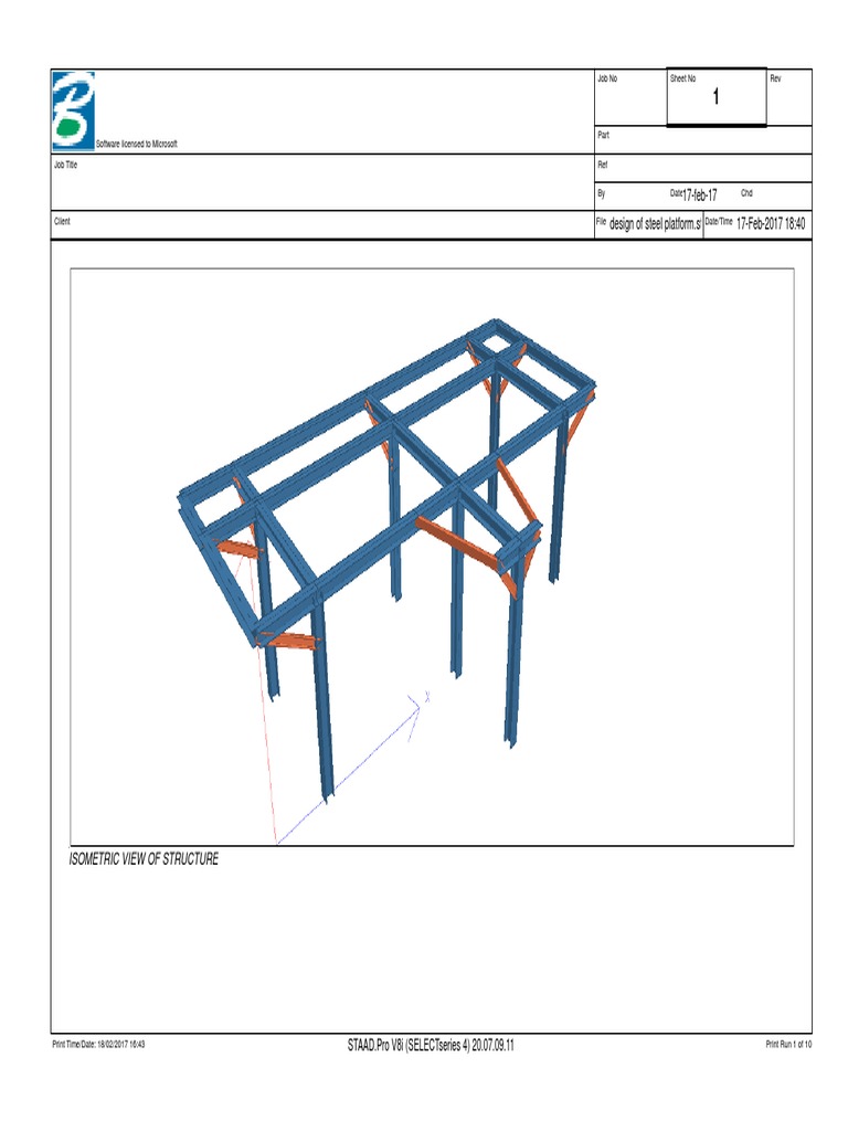 Steel Platform Design Analysis Report | PDF | Intellectual Works | Software