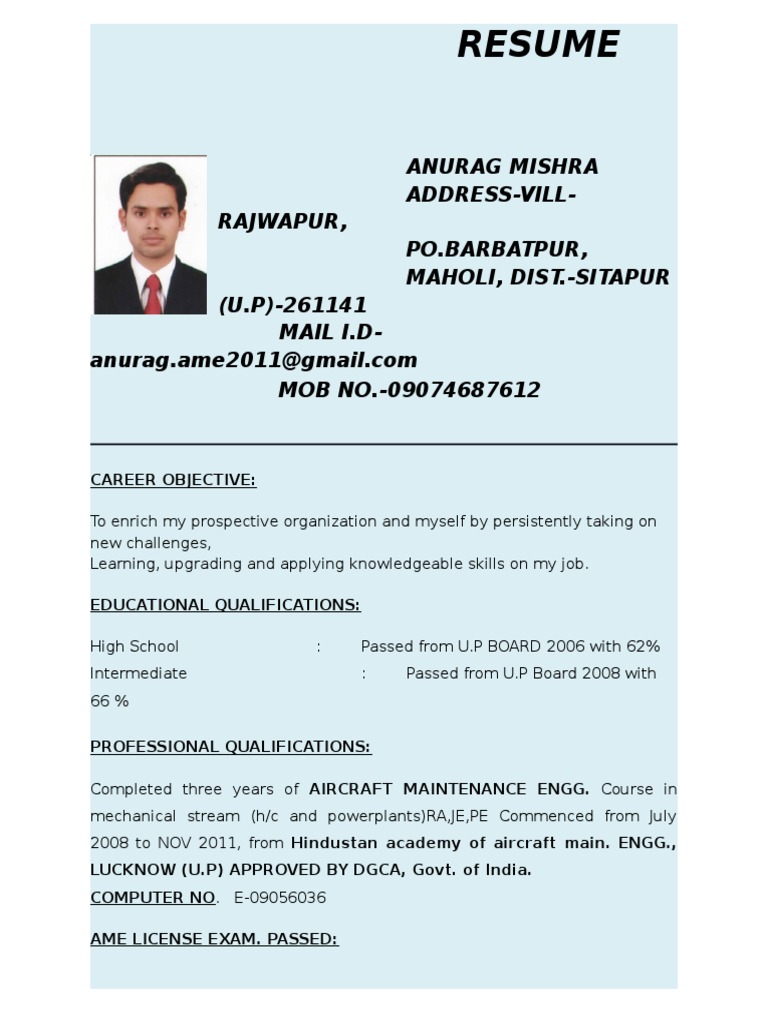 Anu Resume AME FUEL | PDF
