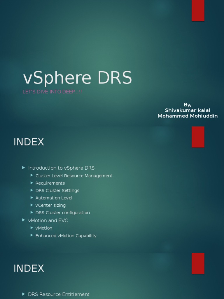 vSphere DRS: Resource Management Guide | PDF | V Mware | Desktop ...