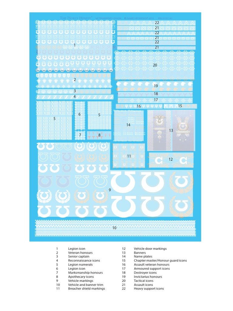 ULTRAMARINES Transfer Sheet Detail | PDF