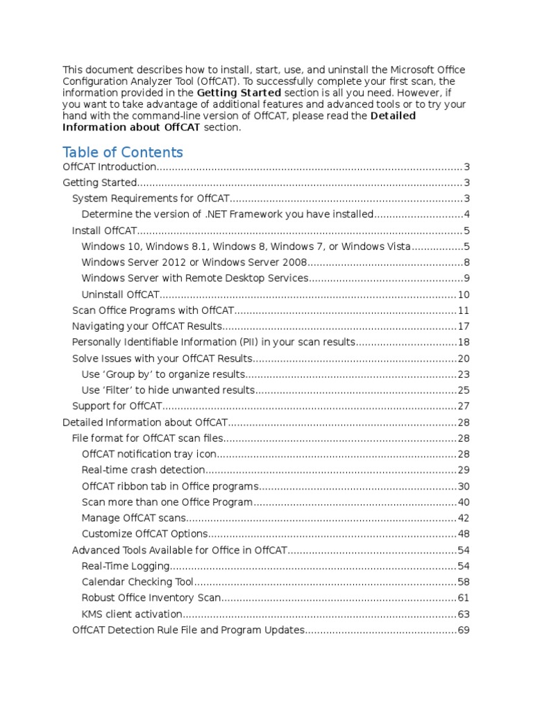 OffCAT v2.2 ReadMe - Full Version | PDF | Microsoft Windows | Microsoft ...