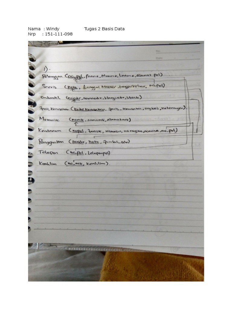 Nama: Windy Tugas 2 Basis Data NRP: 151-111-098 | PDF | Technology & Engineering