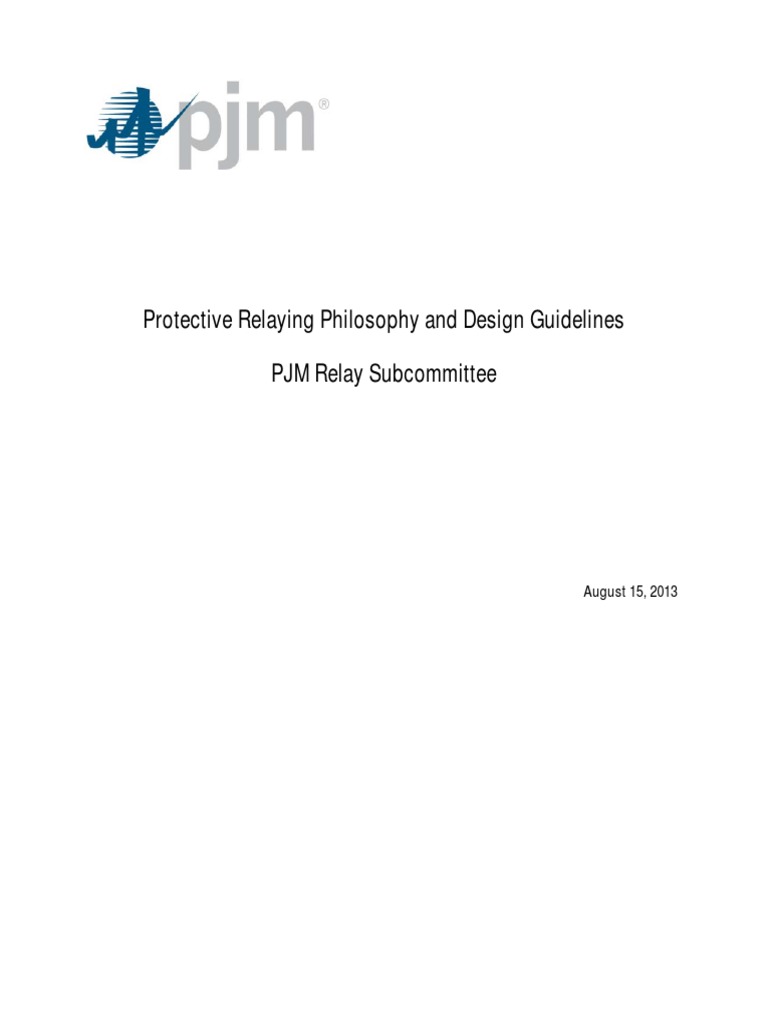 Protective Relaying Philosphy and Design Guidelines PDF | PDF