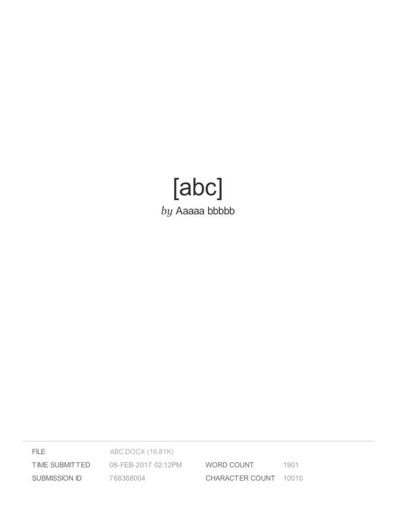 ABC Document Submission Report | PDF