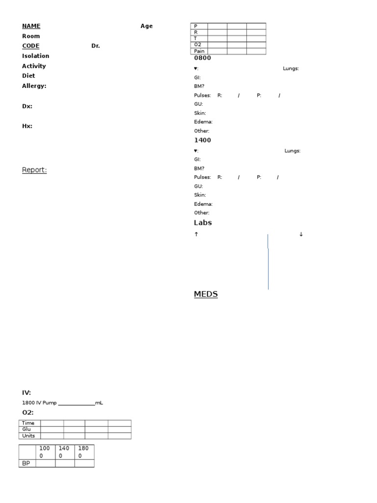 Updated Clinical Sheet | PDF