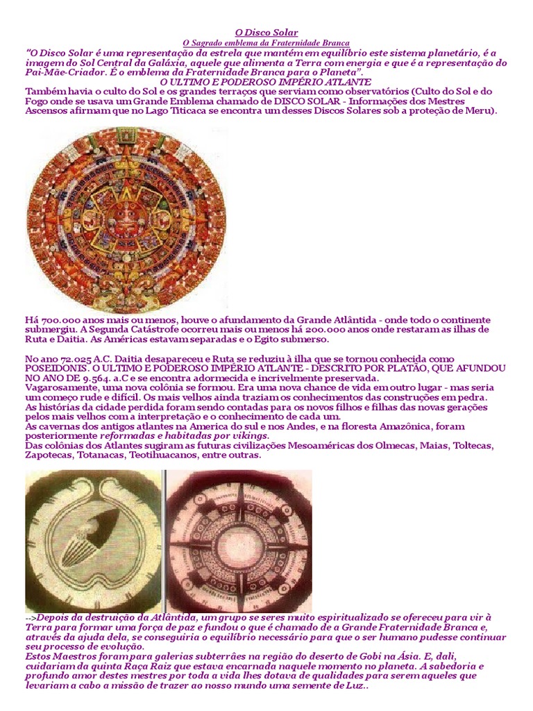 O Disco Solar | Akhenaton | Império Inca