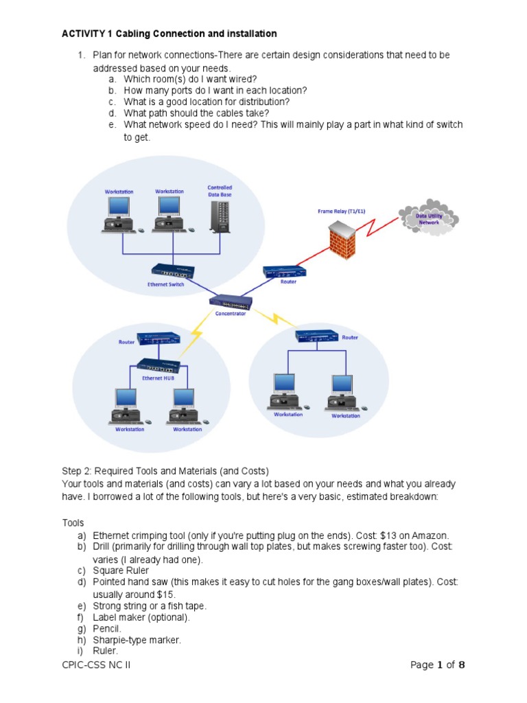 Cabling Connection and Installation | PDF | Cable | Electrical Connector