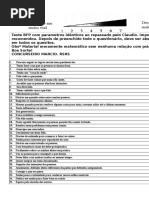 BFP - Bateria Fatorial de Personalidade | PDF | Processos mentais | Experiência subjetiva