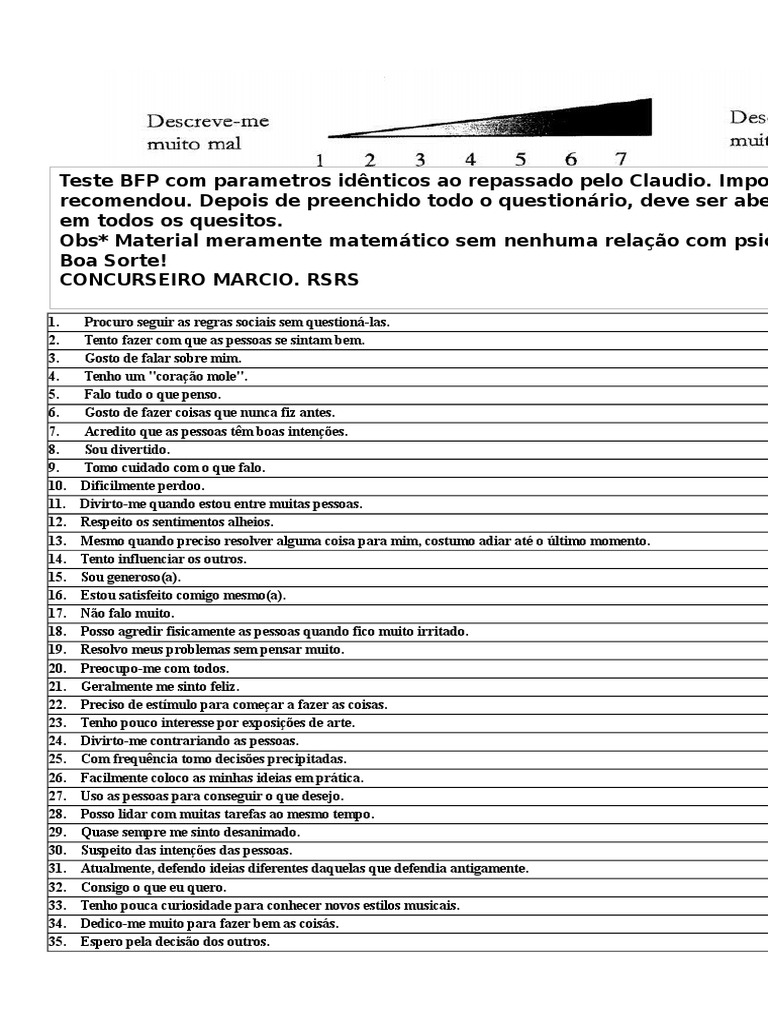 BFP | PDF | Conceitos psicológicos | Science
