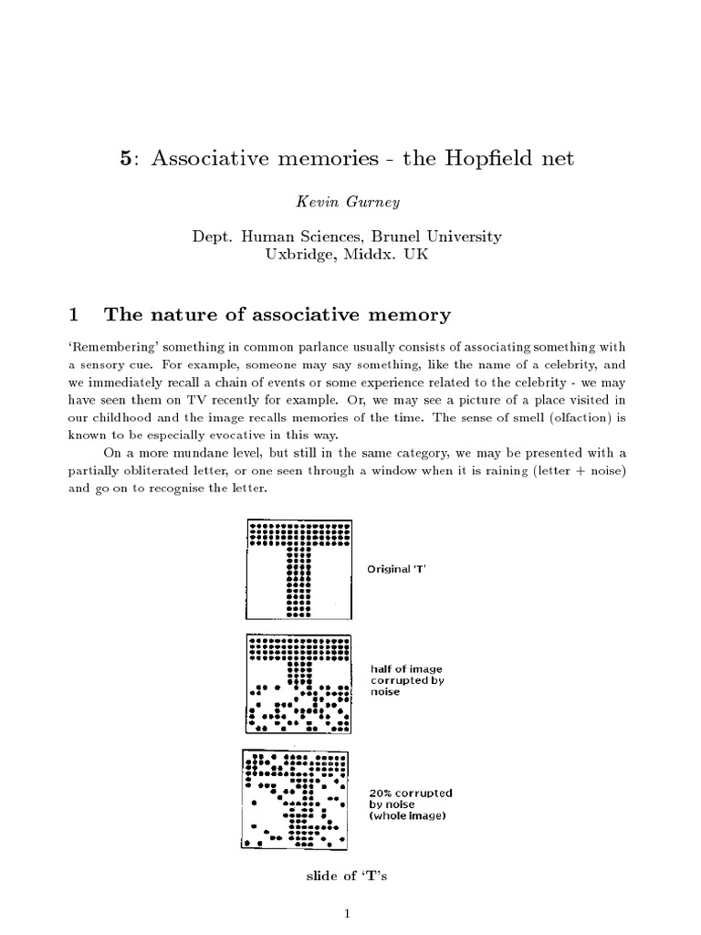 Hopfield Networks Tutorial | PDF | Artificial Neural Network | Spin (Physics)