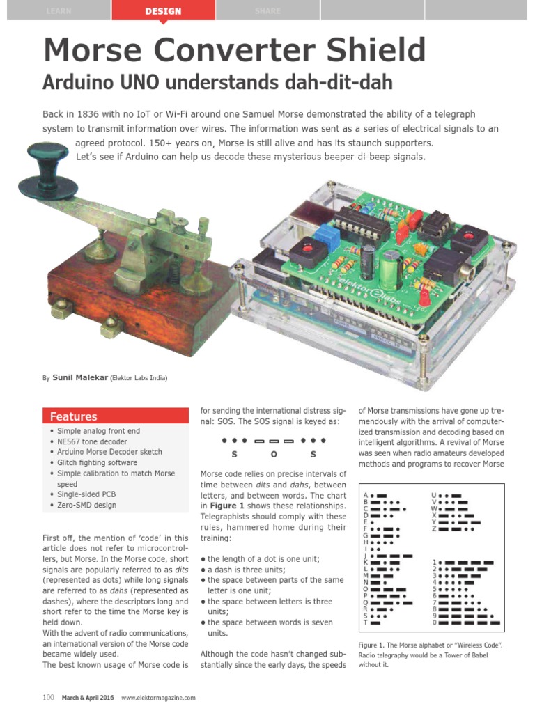 Arduino Morse Decoder | PDF | Arduino | Amplifier