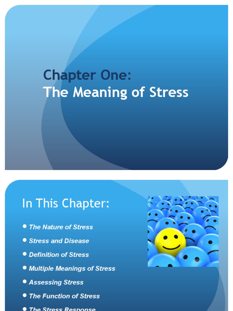 Chapter One:: The Meaning of Stress | PDF | Stress (Biology) | Emotions