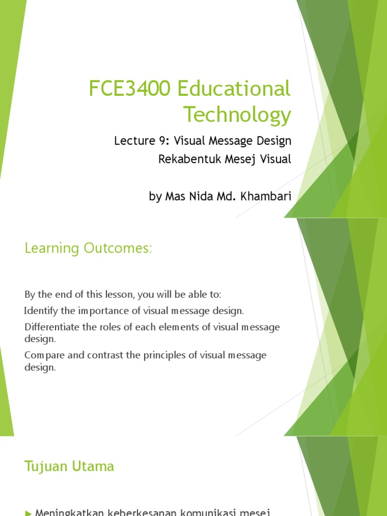 Lecture 9 Visual Message Design Pdf