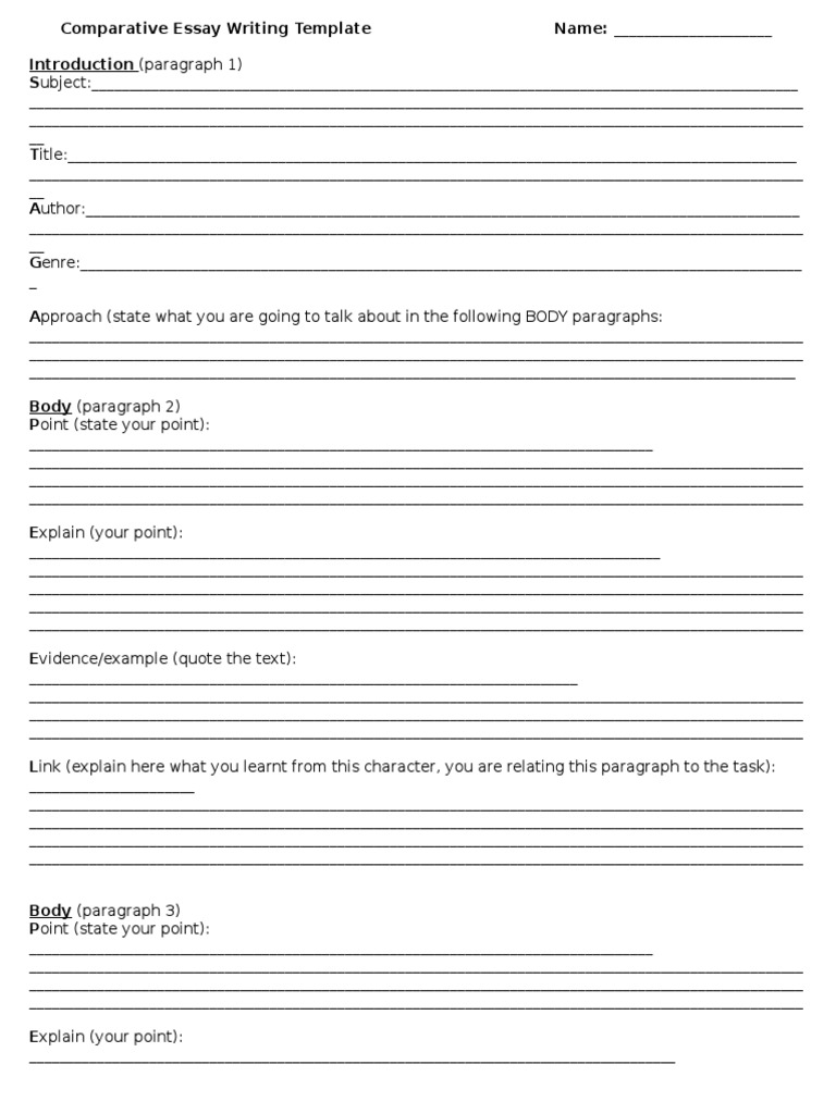 Comparative Essay Writing Template Cat 2 | PDF | Career & Growth | Business