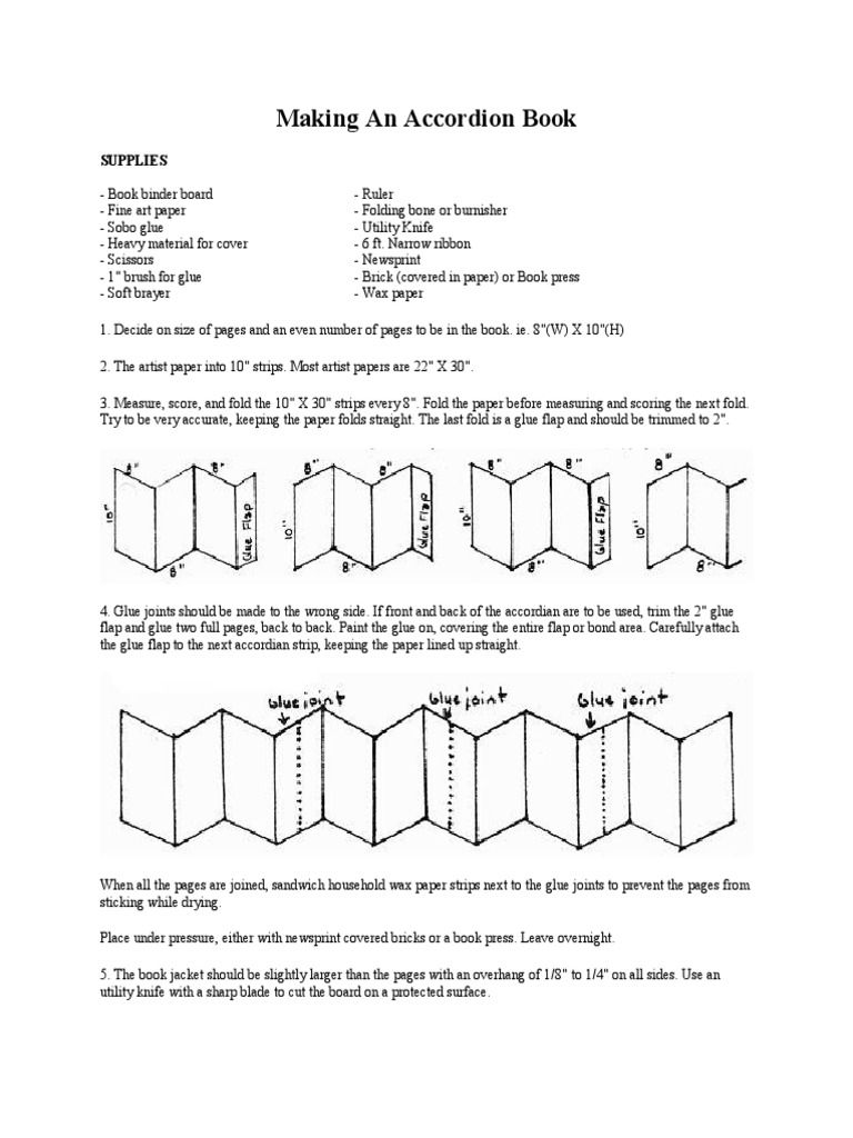 Making An Accordion Book | PDF | Adhesive | Manmade Materials