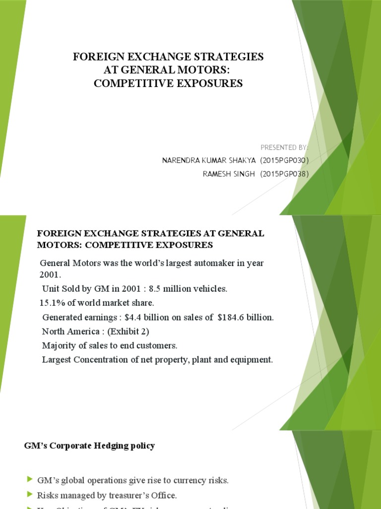 Foreign Exchange Hedging Strategies at General Motors | PDF | Hedge ...