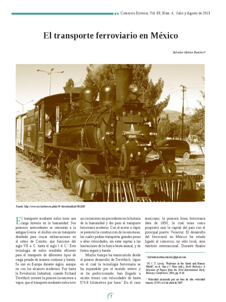 El Transporte PDF | PDF | Transporte ferroviario | Revolución industrial