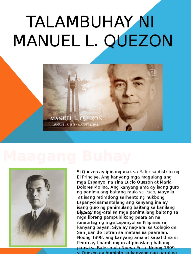 Talambuhay Example English Manuel L Quezon 20190216 Manuel L. Quezon