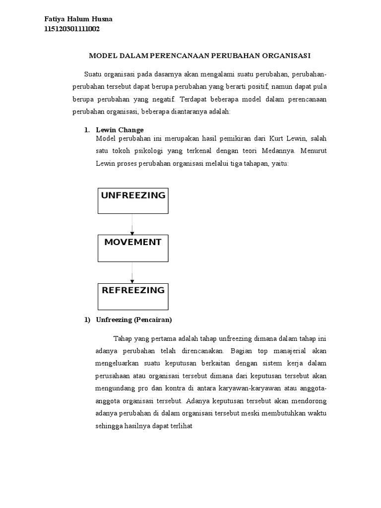 Model Perubahan Organisasi | PDF