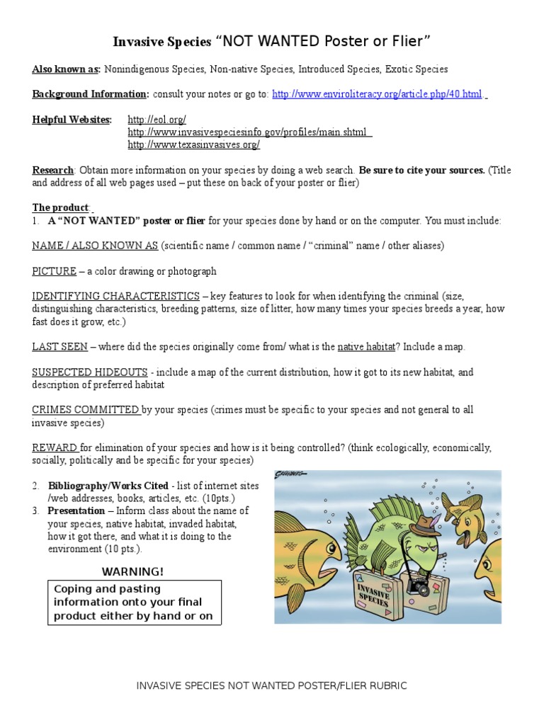 Invasive Species Project | PDF | Introduced Species | Invasive Species