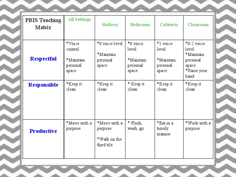 Pbis Matrix | PDF