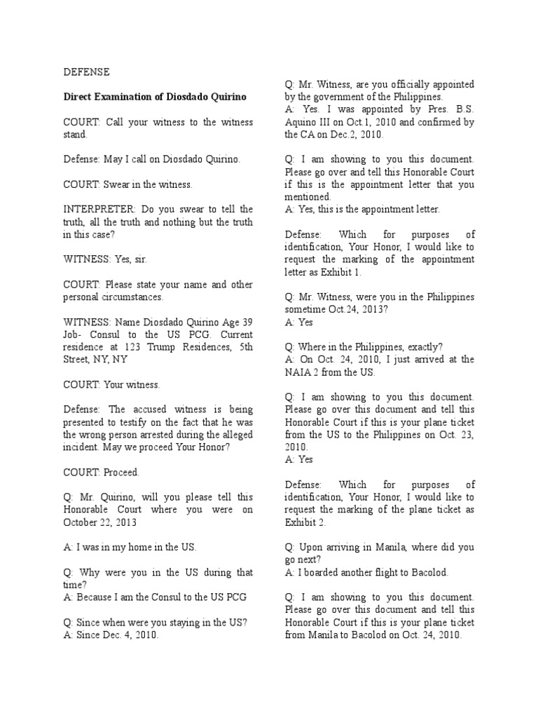 Practice Court Script | PDF